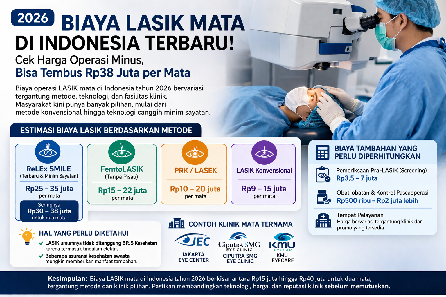 Biaya LASIK Mata 2026 di Indonesia Terbaru! Cek Harga Operasi Minus ...