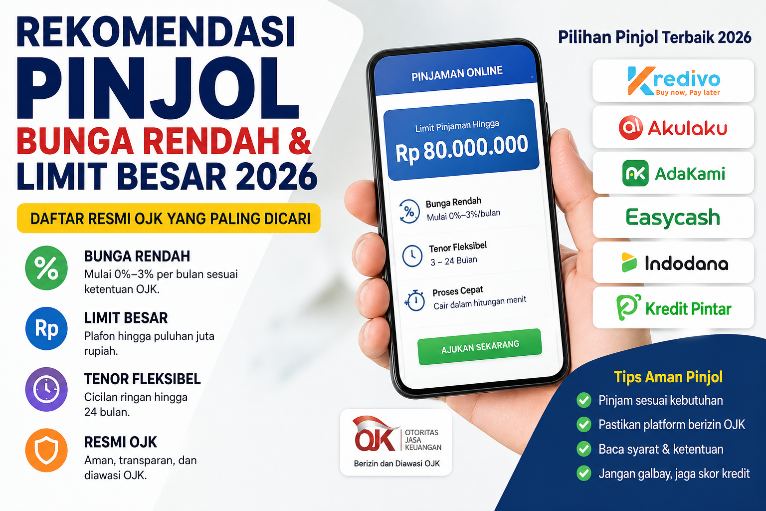 Rekomendasi Pinjol Bunga Rendah & Limit Besar Terbaru 2026, Ini Daftar ...
