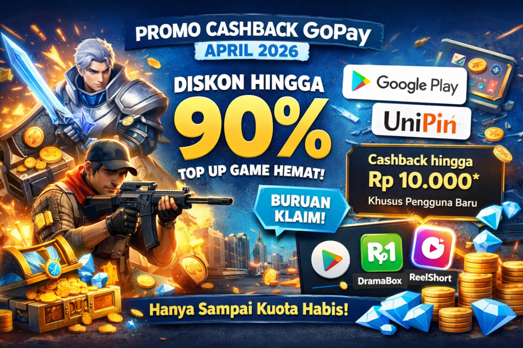 Promo Cashback GoPay April 2026: Top Up Game Diskon 90%, Buruan Klaim ...