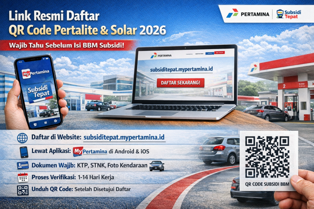 Link Resmi Daftar QR Code Pertalite Dan Solar 2026, Wajib Tahu Sebelum ...