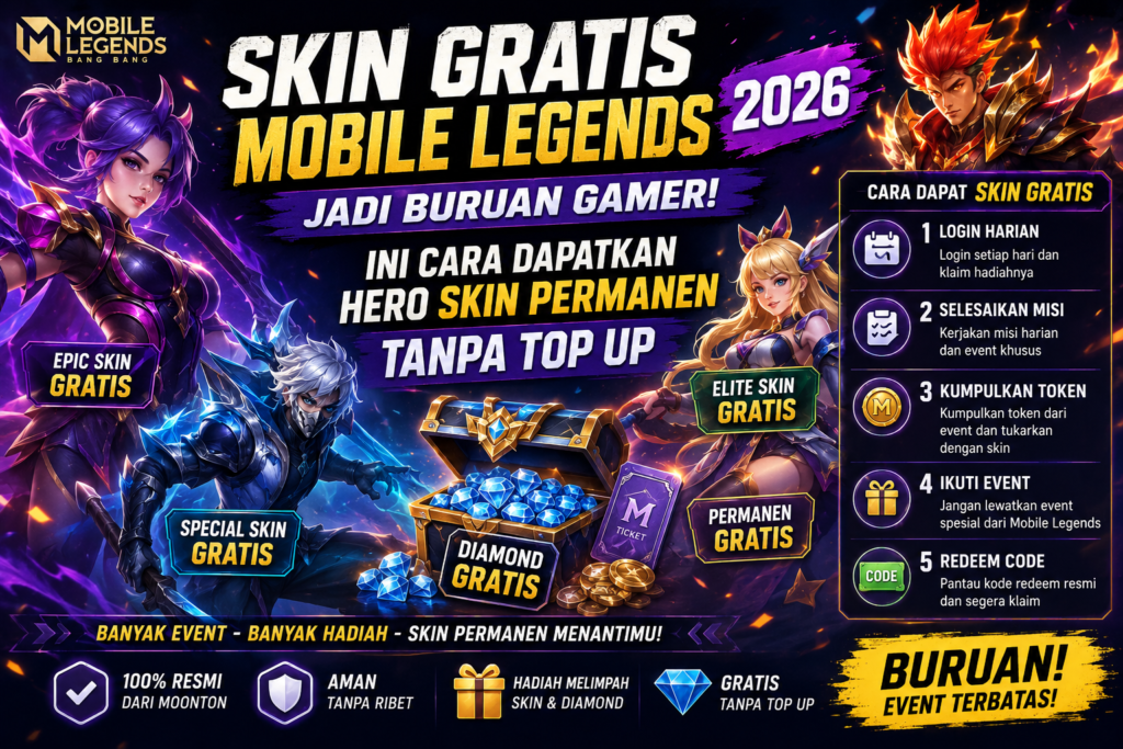 Skin Gratis Mobile Legends 2026 Jadi Buruan Gamer, Ini Cara Dapatkan ...